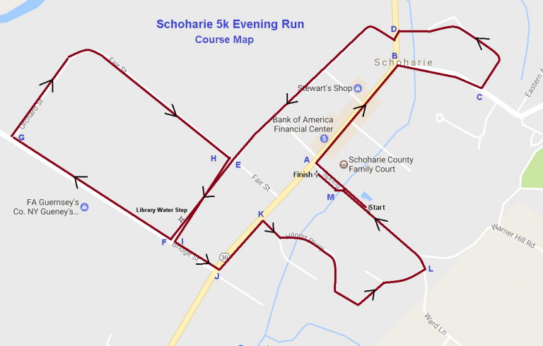2017 Scho 5K Course Map – S'cary Leg Runners